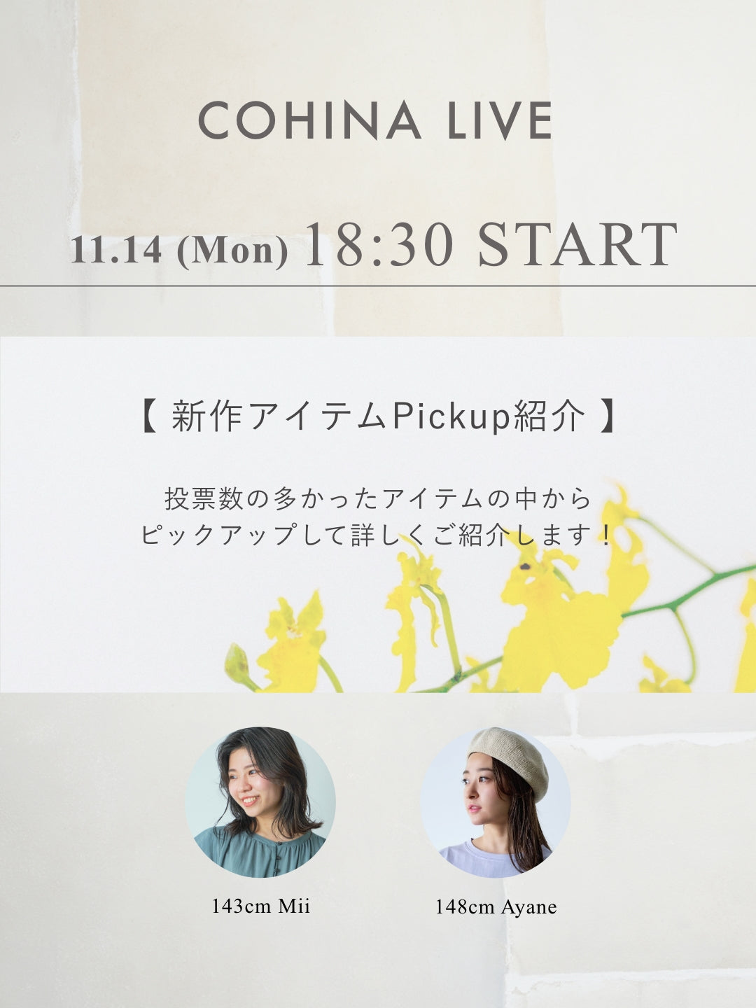 2022/11/14 – COHINA STORE