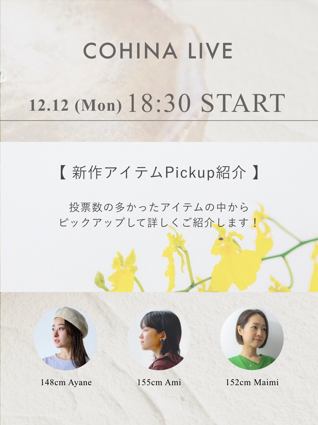 2022/12/12 – COHINA STORE