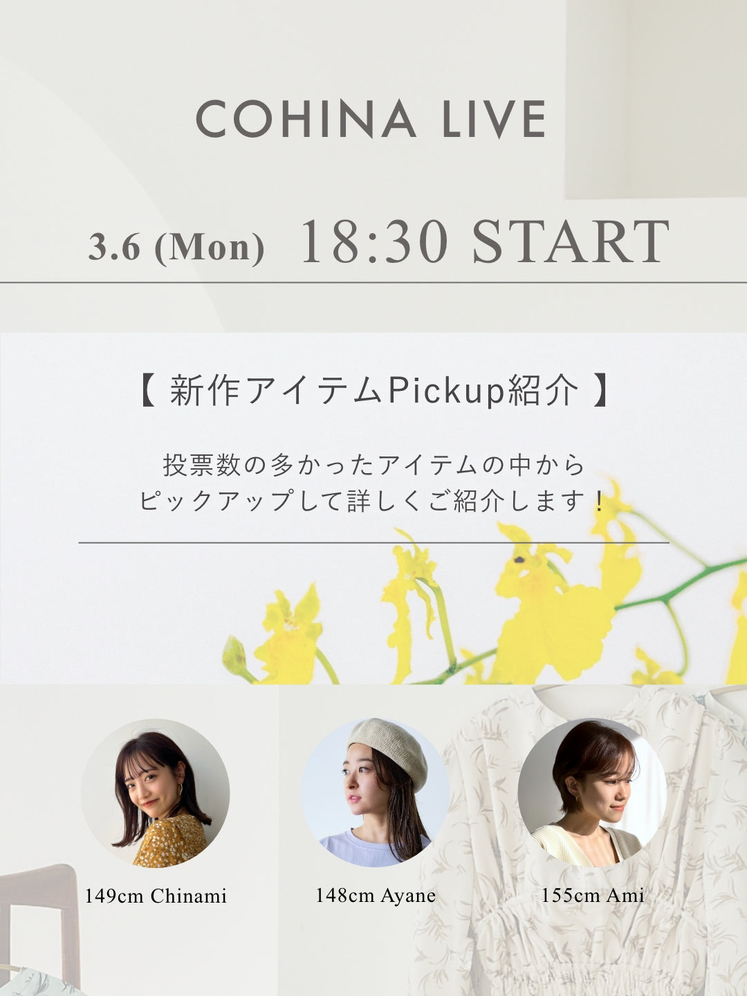 2023/03/06 – COHINA STORE