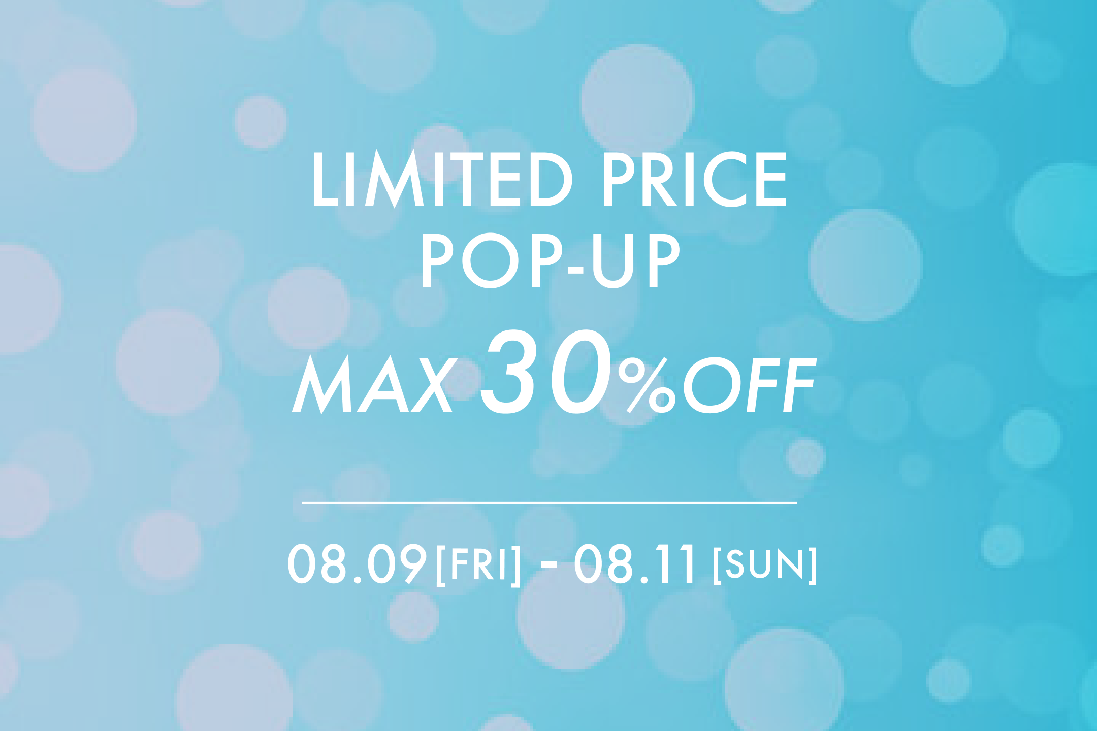 LIMITED PRICE POPUP – COHINA STORE